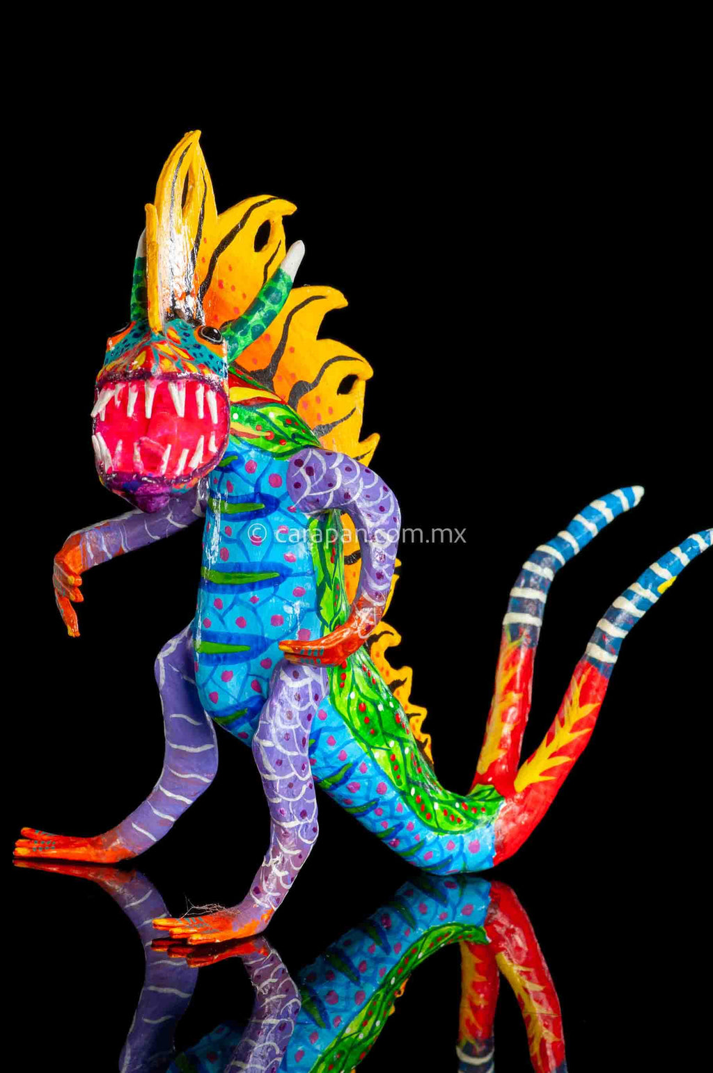 Mexican Monster Paper Mache Alebrije – CARAPAN, MEXICAN ART GALLERY ...