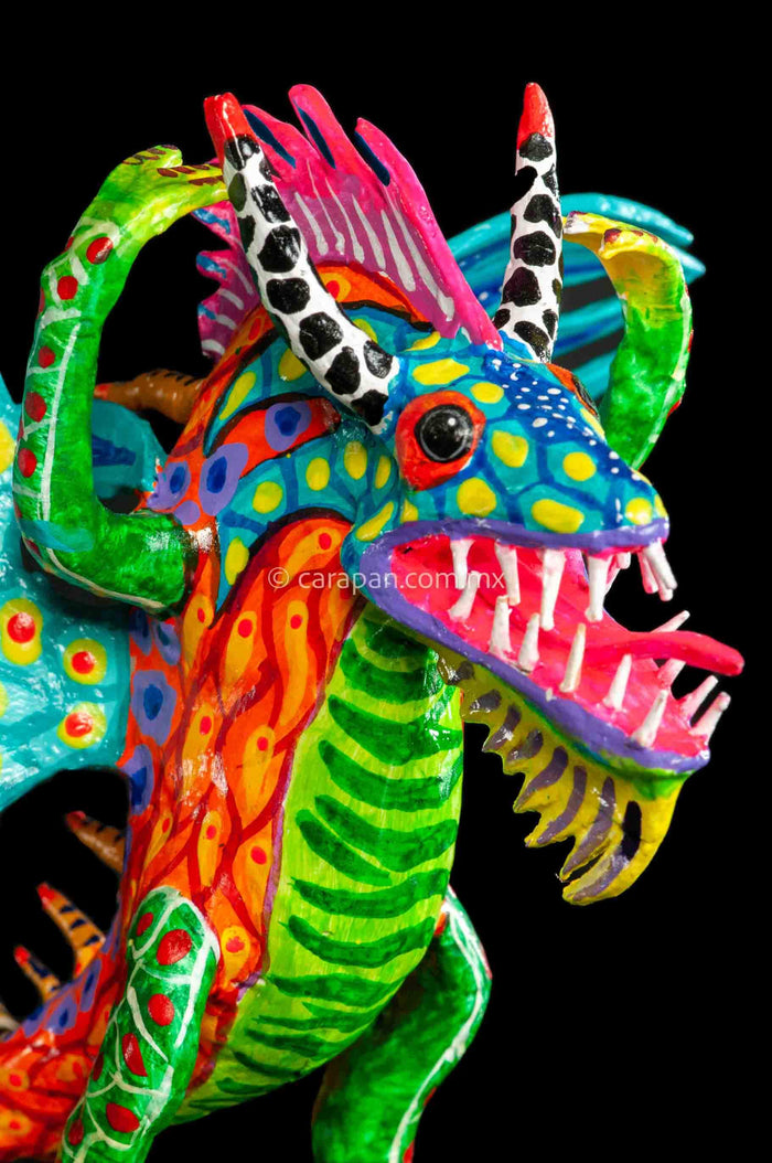 Paper Mache Alebrije Mexican Dragon Rising Hands – CARAPAN, MEXICAN ART ...