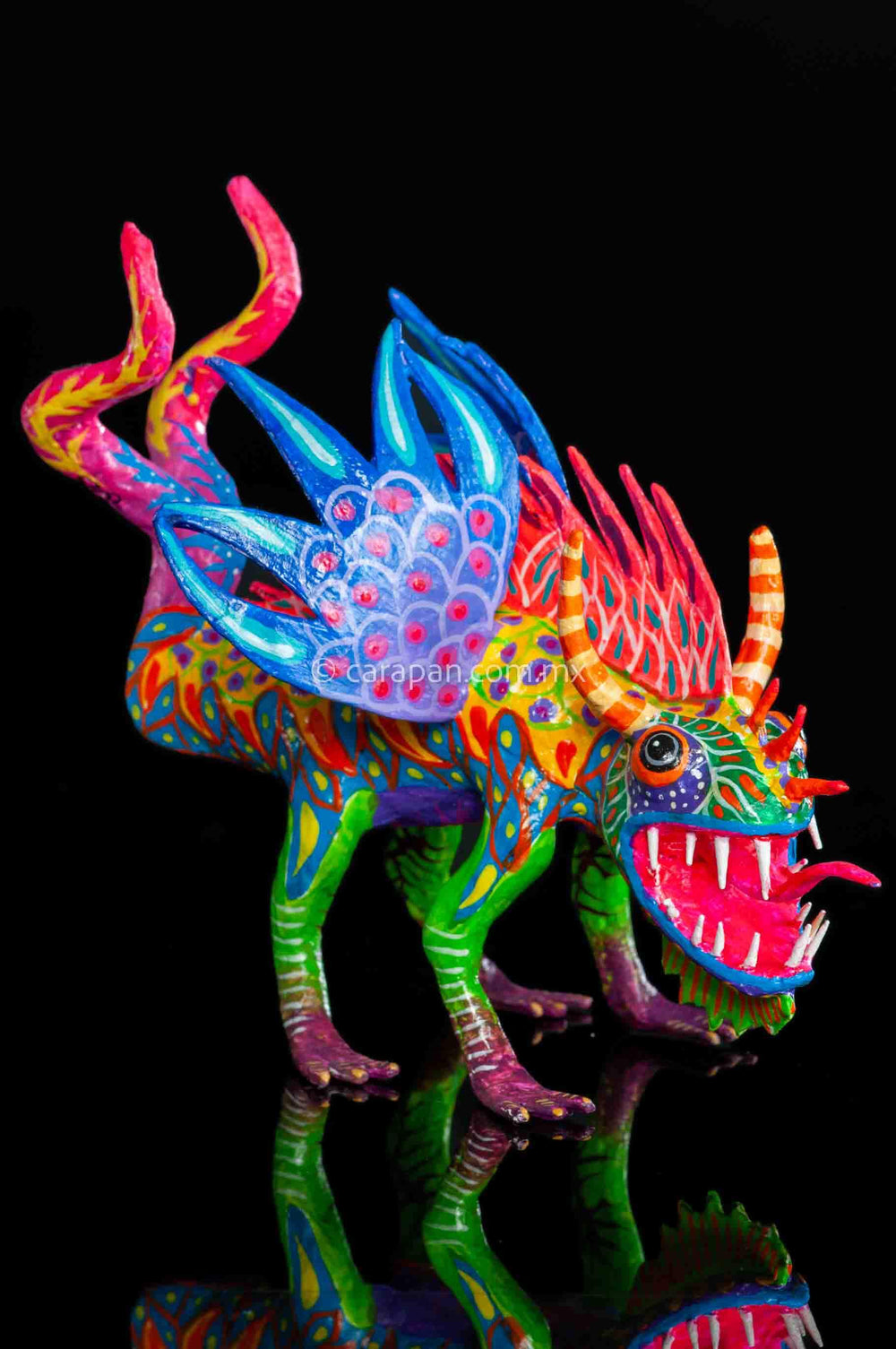 Paper Mache Alebrije Mexican Dragon Horizontal position. – CARAPAN ...
