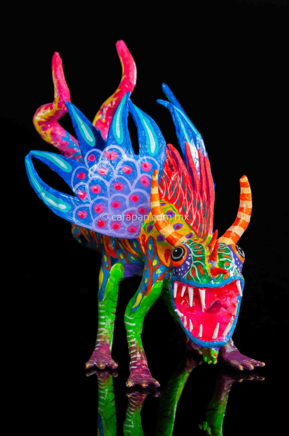 Paper Mache Alebrije Mexican Dragon Horizontal position. – CARAPAN ...
