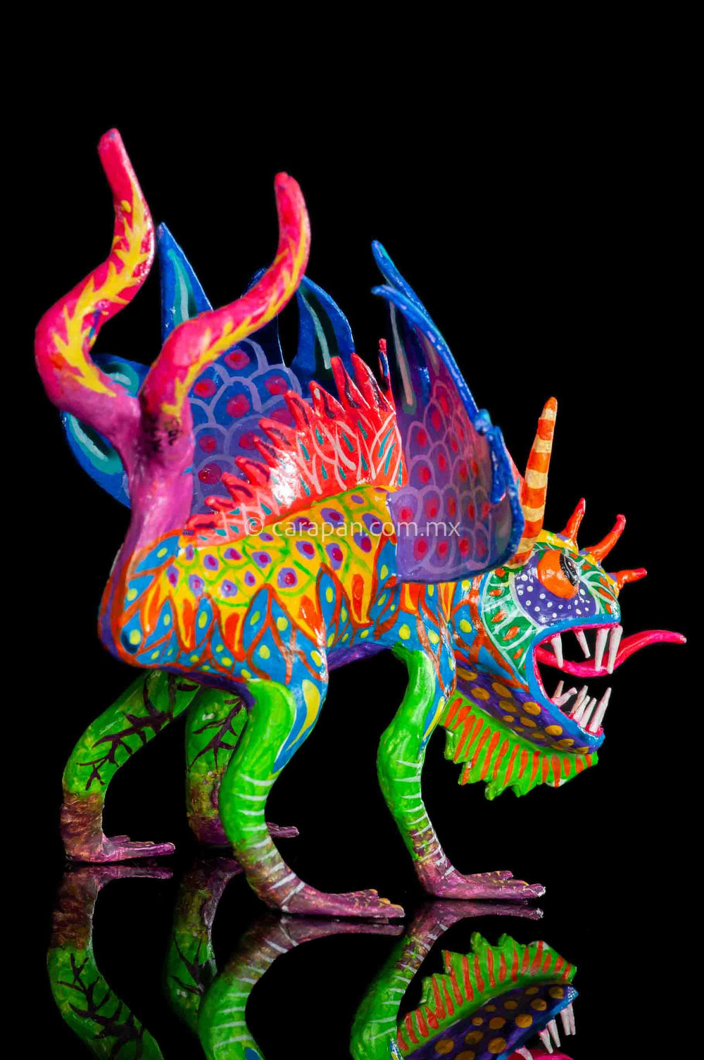 Paper Mache Alebrije Mexican Dragon Horizontal position. – CARAPAN ...