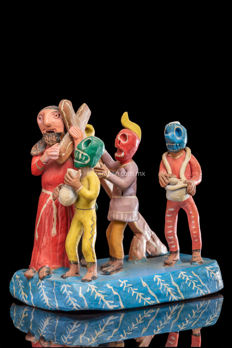 Jesus Carrying the Cross Ocumicho Vintage Surreal Pottery – CARAPAN ...