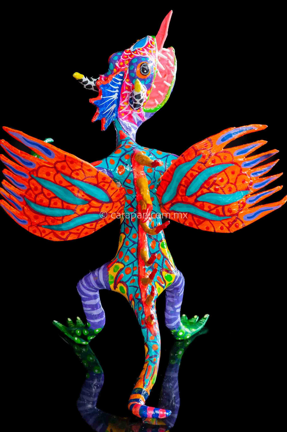 Mexican Alebrije Paper Mache Orange Wings – CARAPAN, MEXICAN ART ...