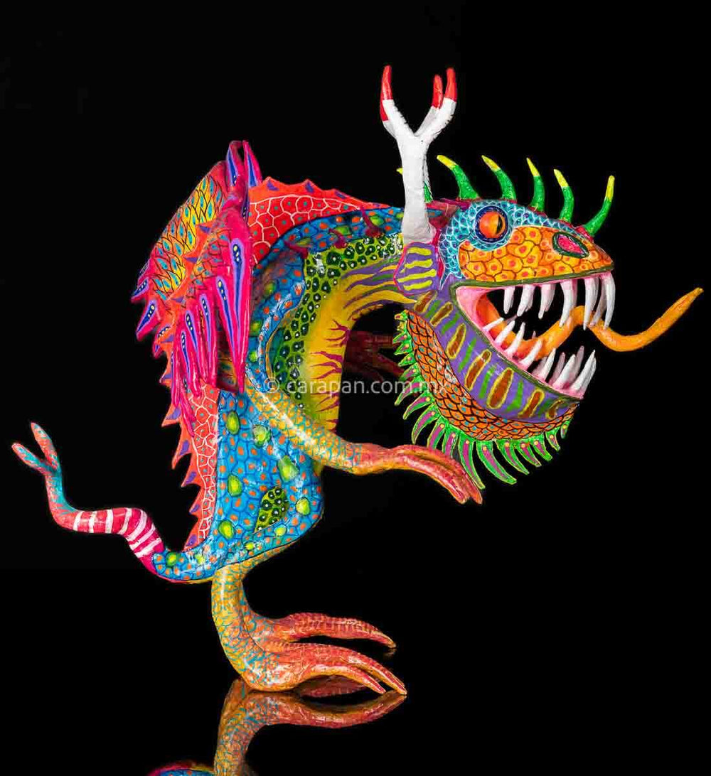 Big Paper Mache Alebrije Mexican Folk Art Dragon – CARAPAN, MEXICAN ART ...