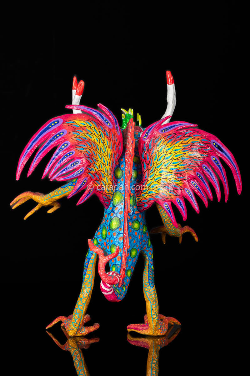Big Paper Mache Alebrije Mexican Folk Art Dragon – CARAPAN, MEXICAN ART ...