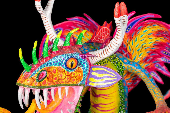 Big Paper Mache Alebrije Mexican Folk Art Dragon – CARAPAN, MEXICAN ART ...