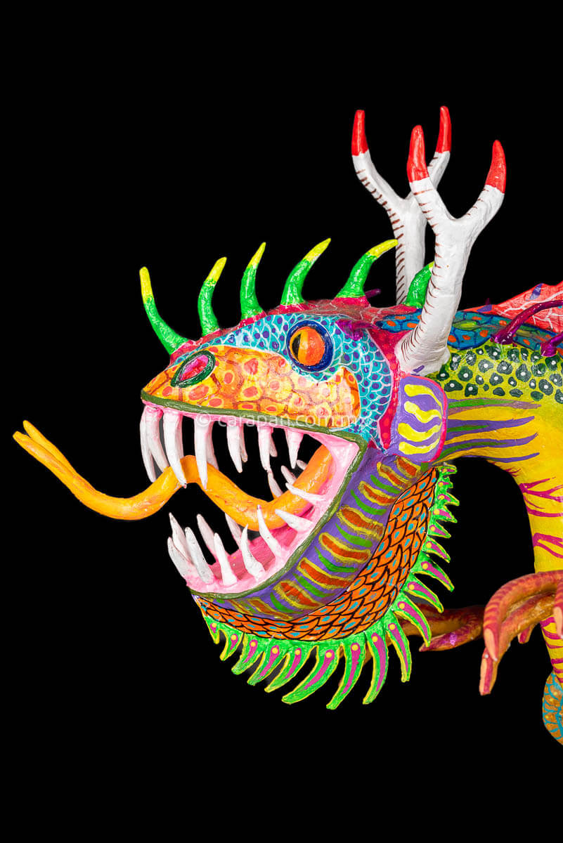 Big Paper Mache Alebrije Mexican Folk Art Dragon – CARAPAN, MEXICAN ART ...