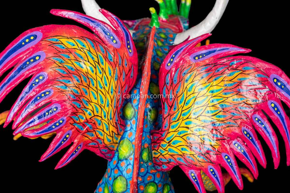 Big Paper Mache Alebrije Mexican Folk Art Dragon – CARAPAN, MEXICAN ART ...