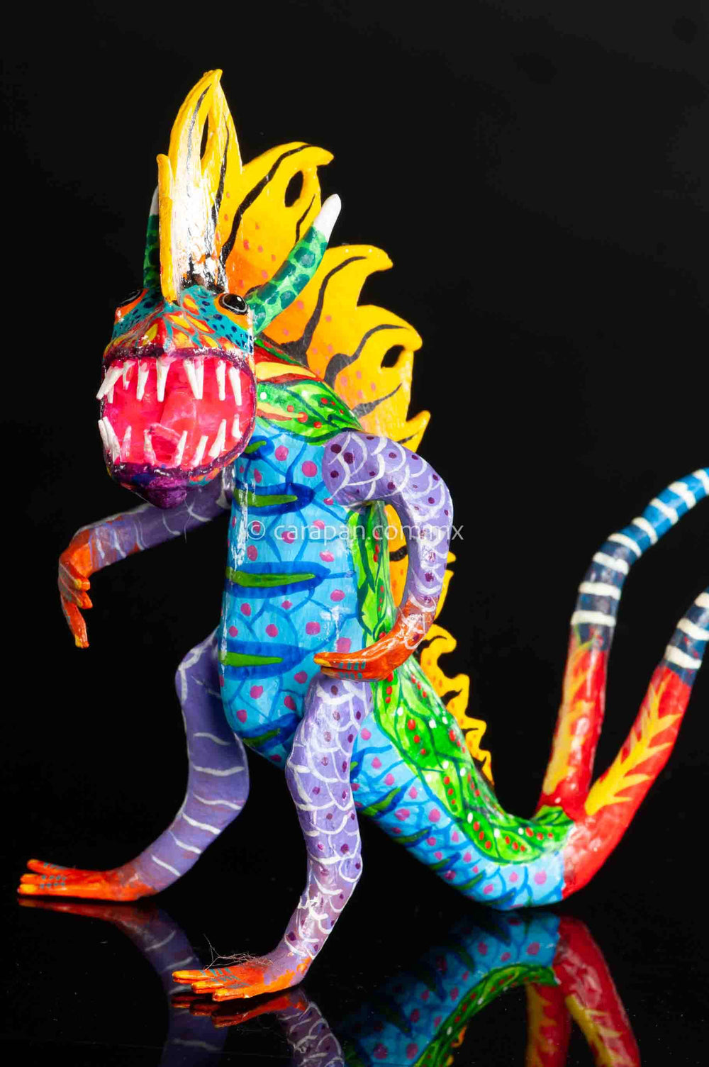 Mexican Monster Paper Mache Alebrije – CARAPAN, MEXICAN ART GALLERY ...