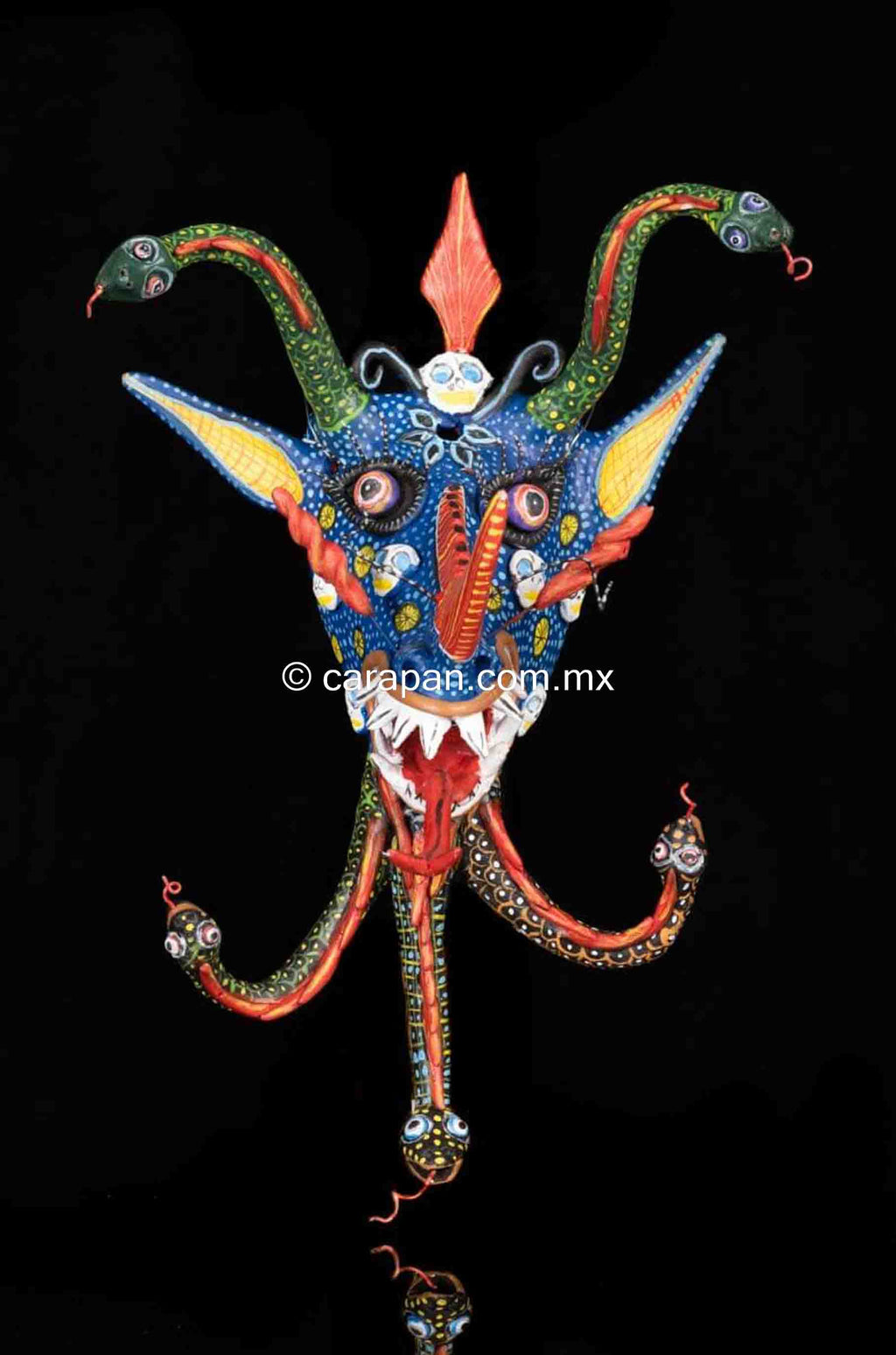 Clay Devil Masks, Set of 4 Fine Mexican Pottery from Ocumicho – CARAPAN ...