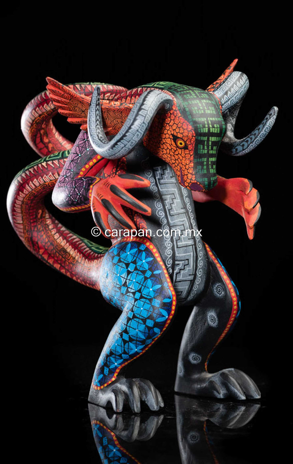 Mexican Alebrije Bull Dragon Surreal Wood Carving from Oaxaca – CARAPAN ...