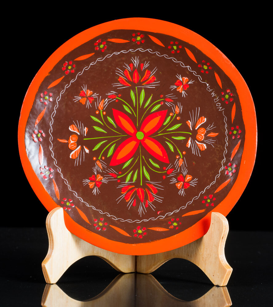 Orange-Red Mexican Laquered Maque Dish from Uruapan Michoacan – CARAPAN ...