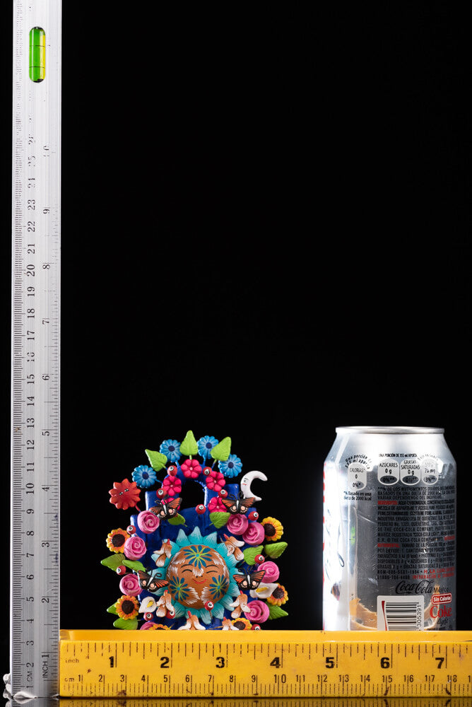 Miniature Tree of Life with Sun Mexican Folk Art Pottery from Metepec ...